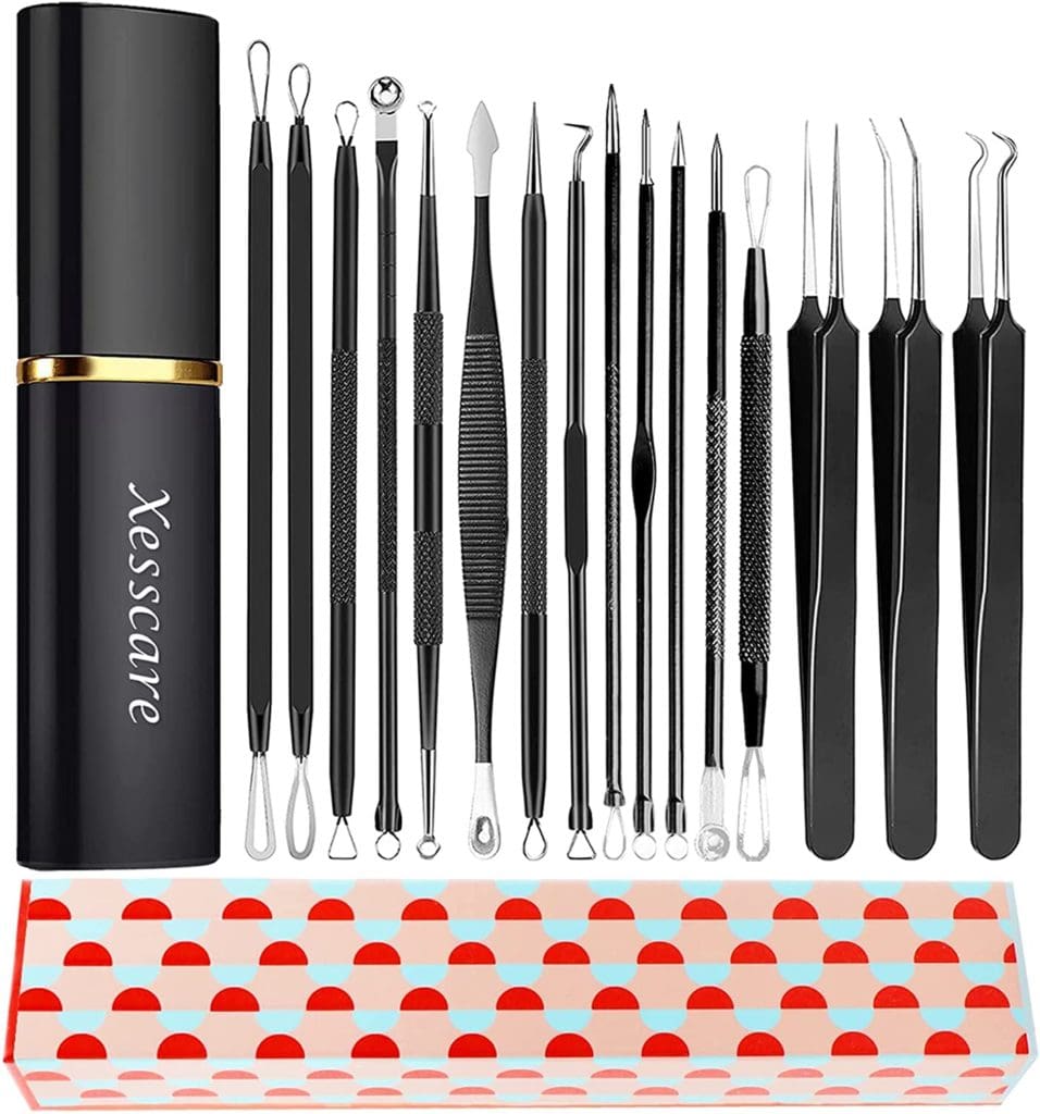 16 Pcs Blackhead Remover Tool, Comedone Extractor Acne Removal Kit ...