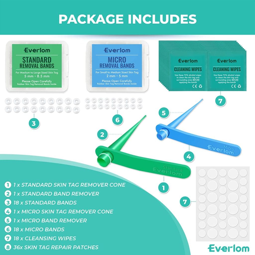 Painless Skin Tag Removal Kit for Small (2mm) to Medium (5mm) Skin Tags ...