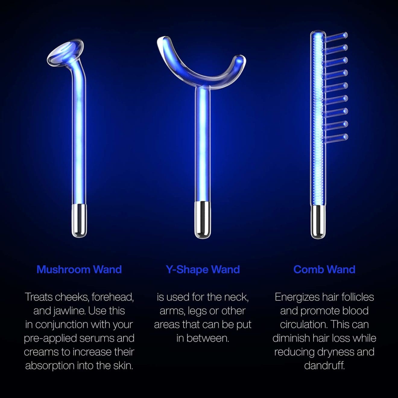 NuDerma Clinical Skin Therapy Wand - Portable High Frequency Skin ...