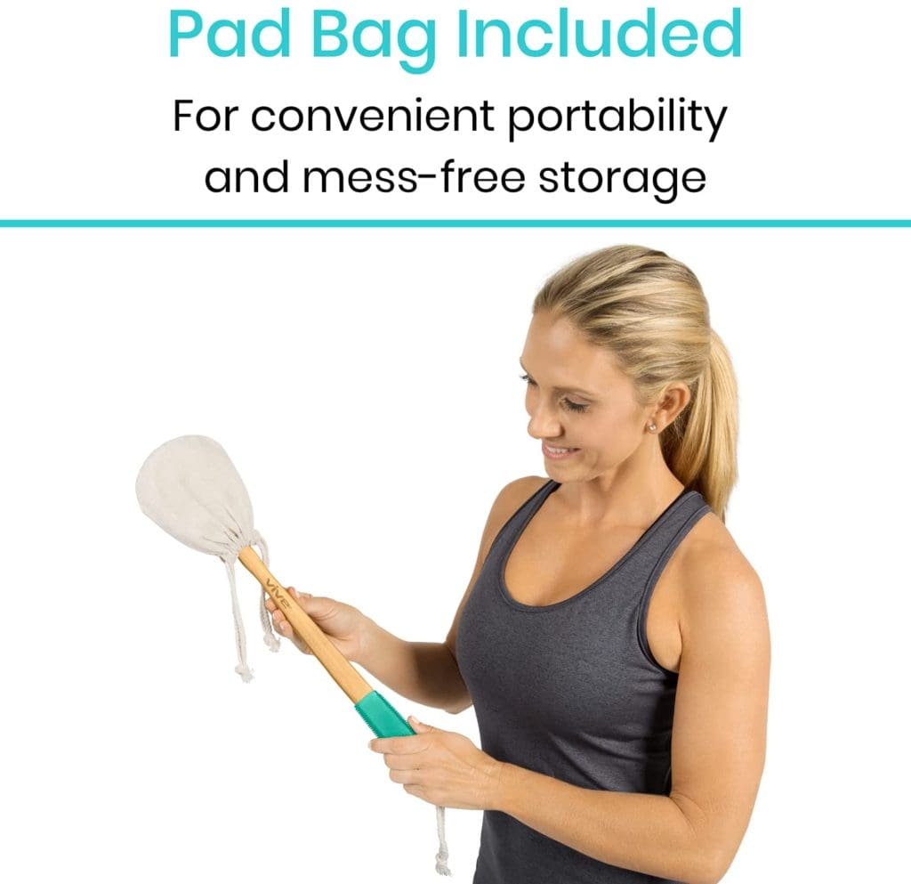 Back Lotion Applicator - Long Reach Handle Washer Scrubber w/Pad ...