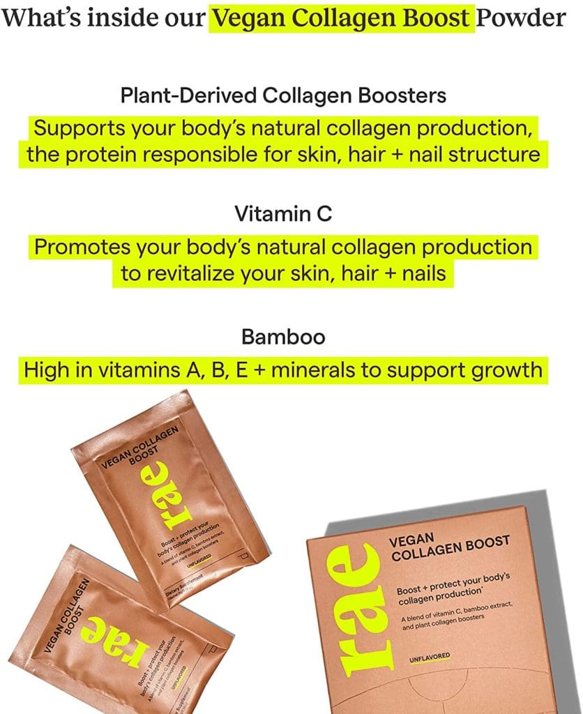 Rae Vegan Collagen Boost Capsules - Plant Based Collagen Supplement ...